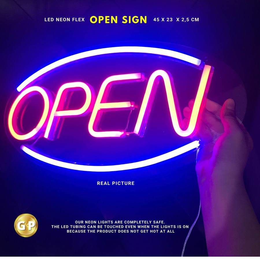 Jual Lampu Neon OPEN LED Neon Flex cafe / open sign neon wall decor ...