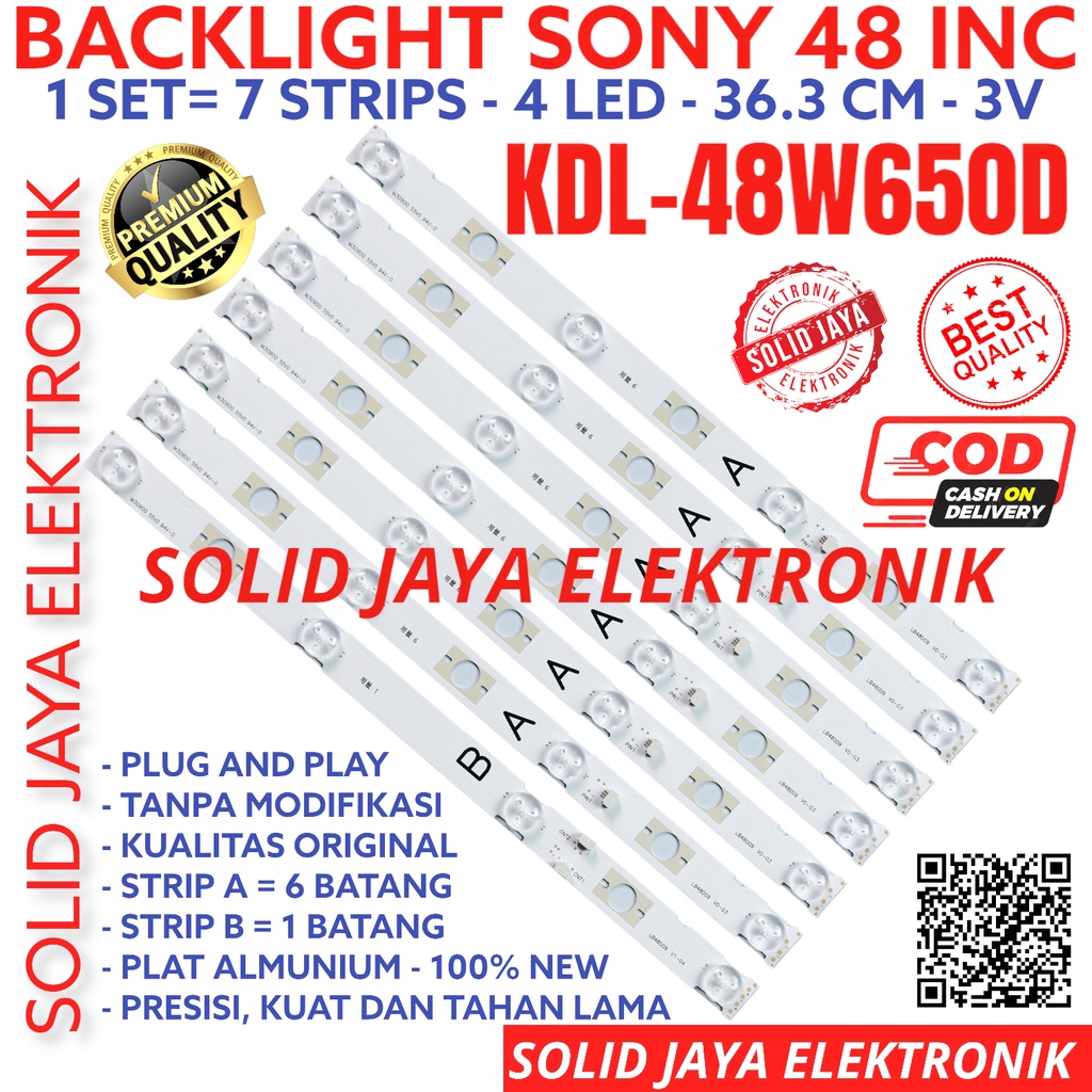 Jual BACKLIGHT TV LED SONY 48 INC KDL 48W650 48W650 KDL48W650 ...