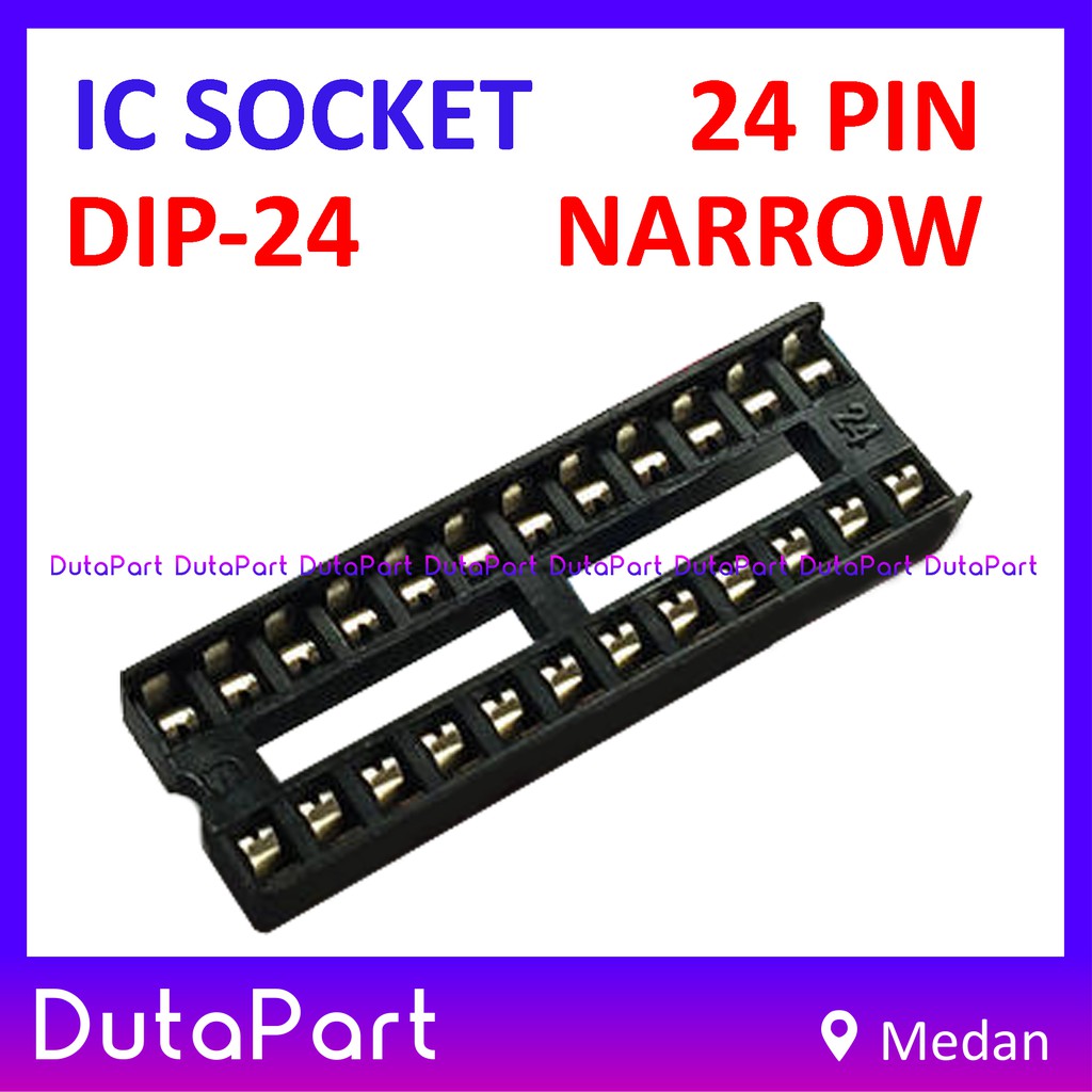 Jual Socket IC 24 PIN 24PIN Adapter Soket DIP-24 DIP24 24P DIP 24 P ...
