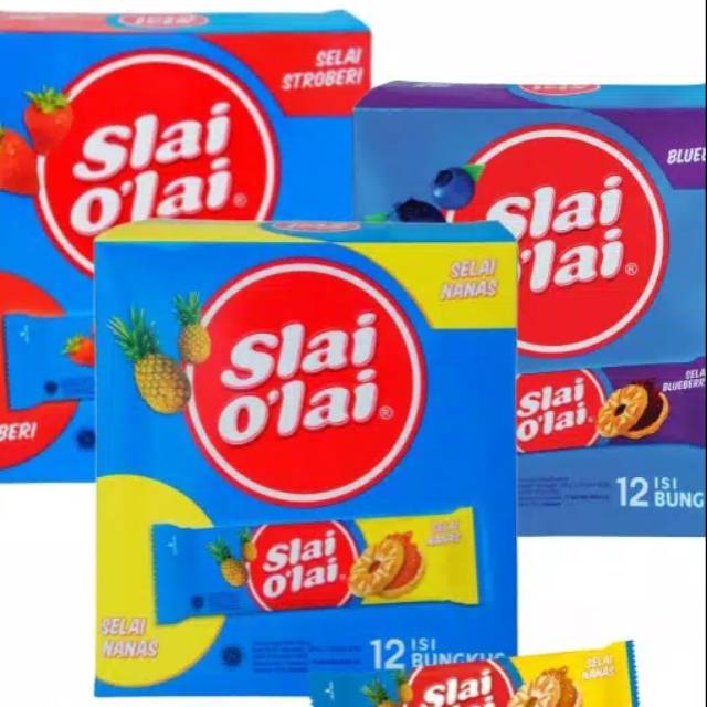 Jual Slai O'lai Strawberry Pineapple Blueberry Box (12 x 24 Gram ...