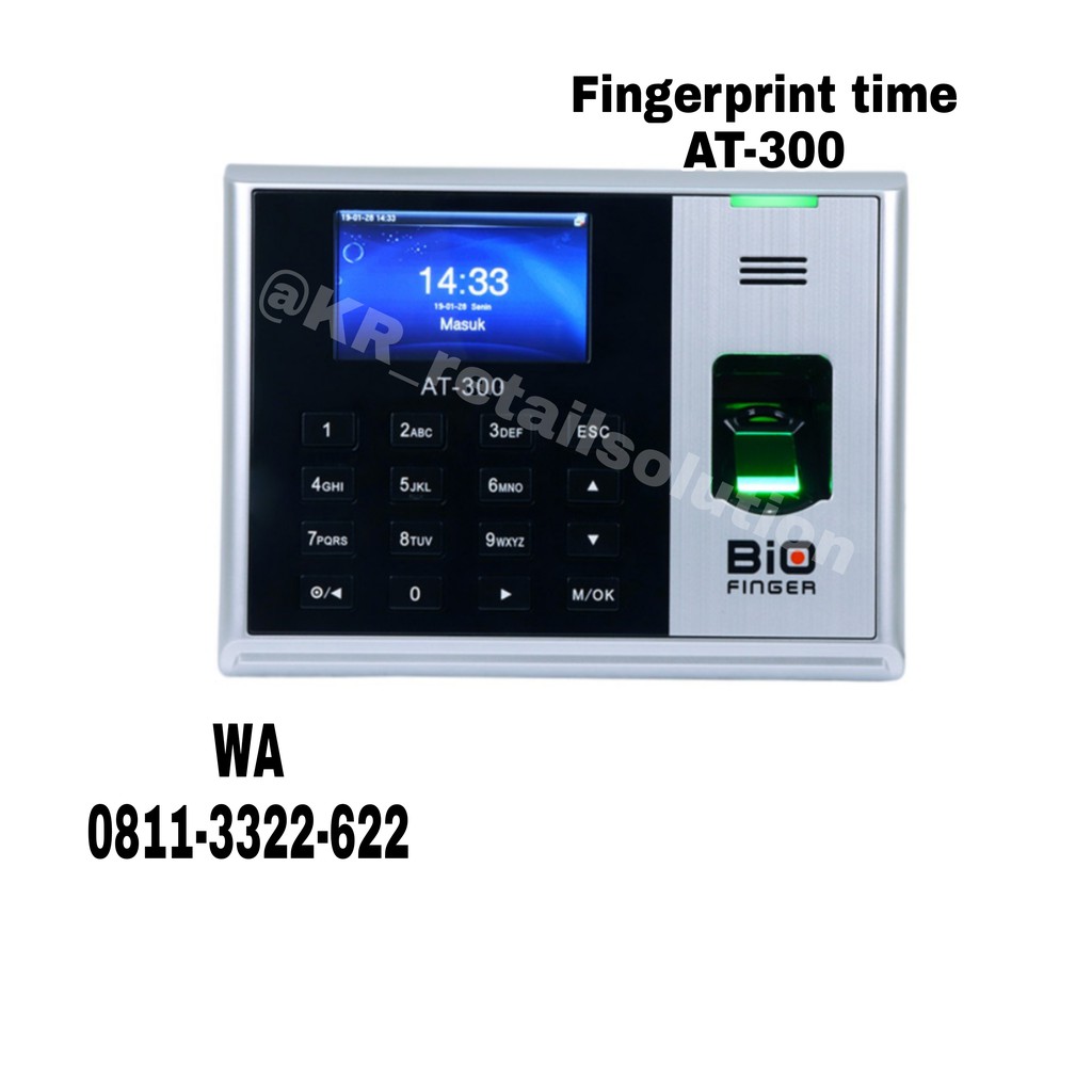 Jual KR BioFinger AT-300 Fingerprint time & Attendance | Shopee Indonesia