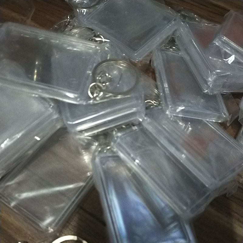 Jual Gantungan kunci insert paper kotak/ganci akrilik inserr paper ...