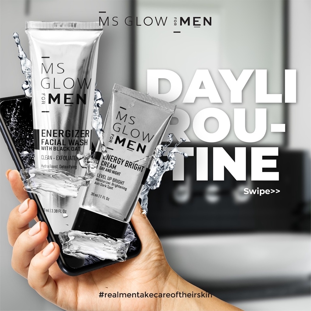 Jual MS Man - Paket Daily Routine - Facial Wash & Cream | Shopee Indonesia