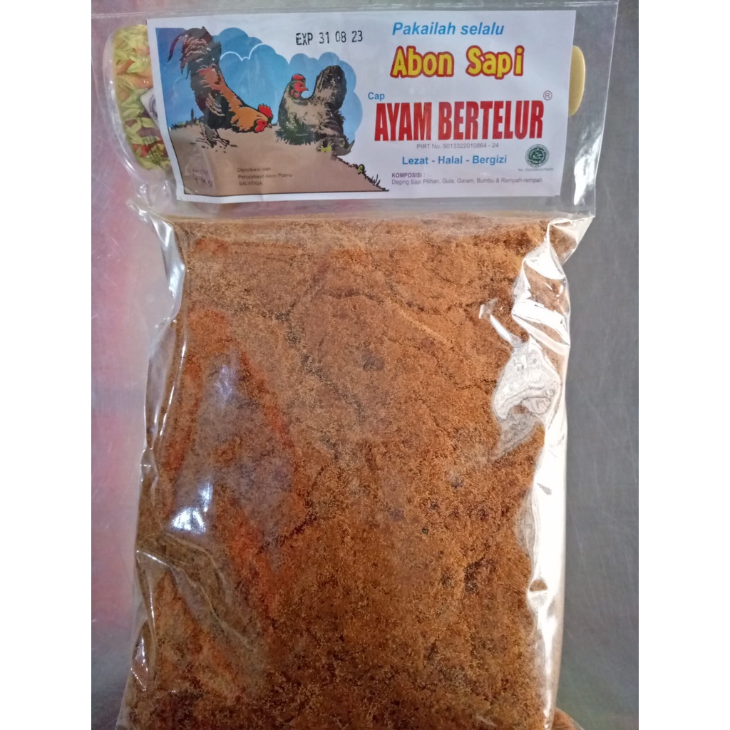 Jual ABON SAPI cap ayam bertelur 1kg | Shopee Indonesia