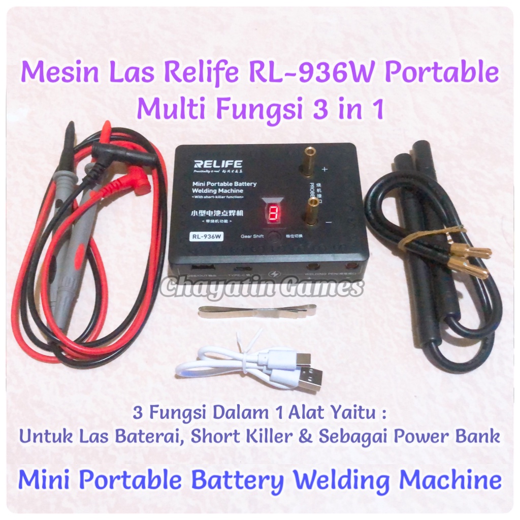 Jual Alat Las Portable Mini Relife RL-936W Multi Fungsi 3 in 1 Spot ...