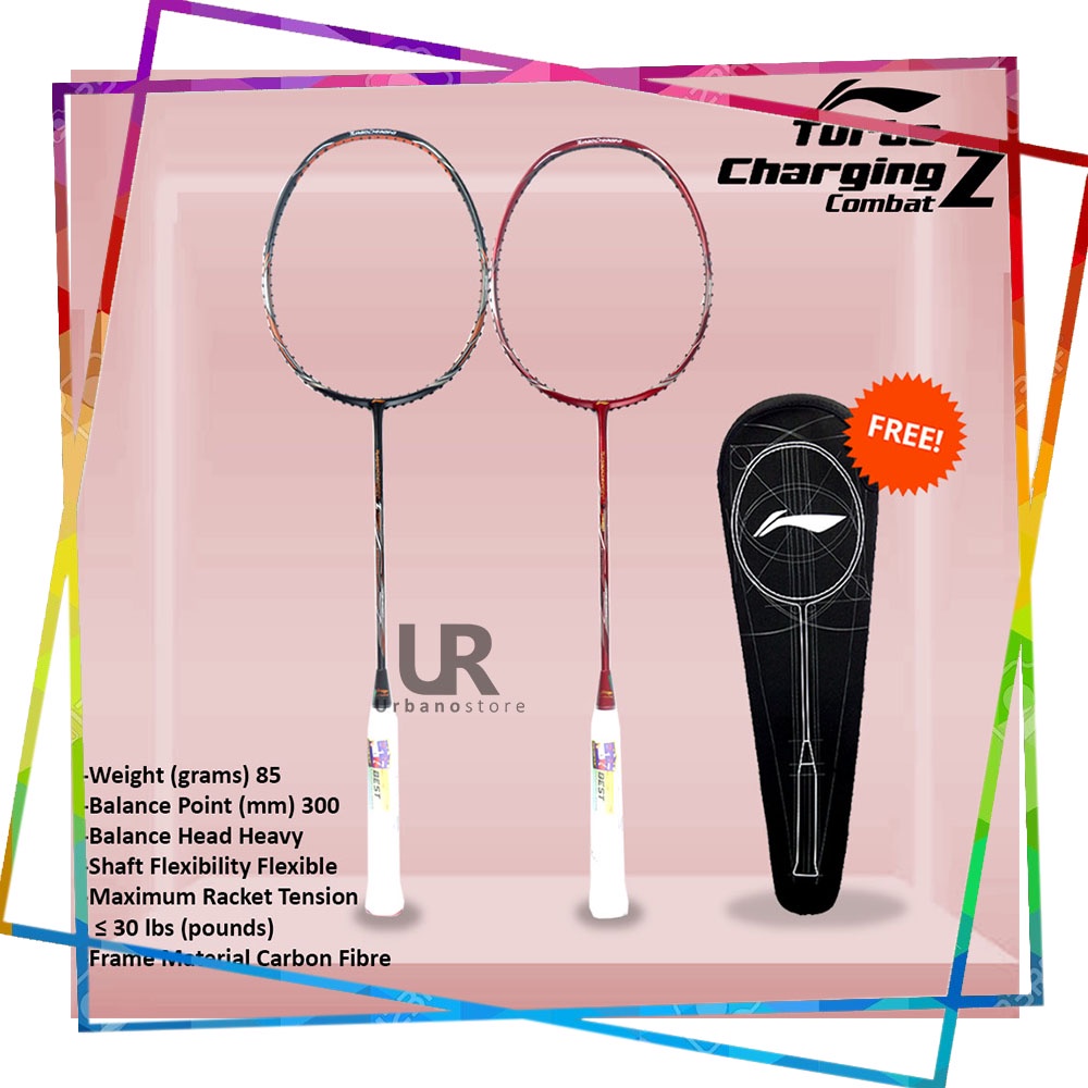 Jual Raket Badminton ORIGINAL LINING TURBO CHARGING Z COMBAT + TAS ...