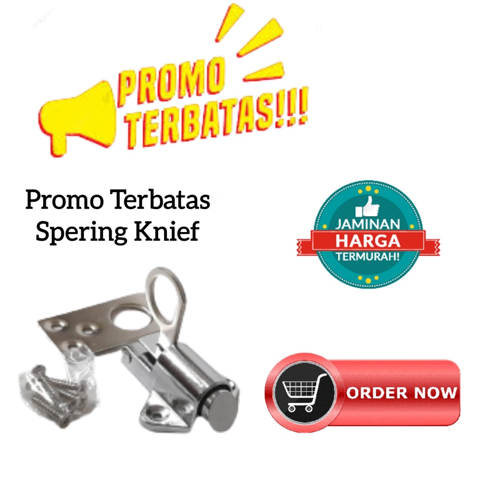 Jual Grendel Kunci Spring Knief Knife Knive Jendela Pintu Silver Putih ...