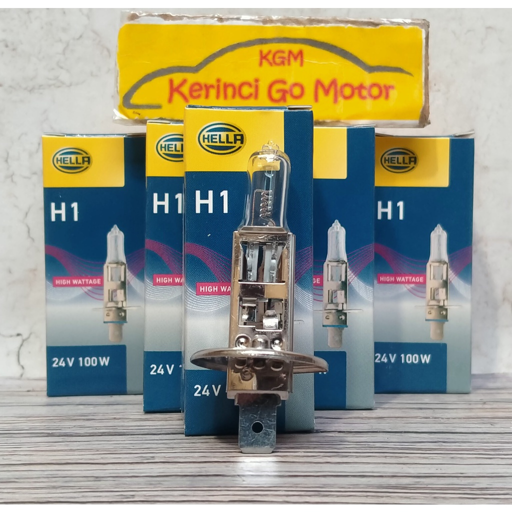 Jual Hella H1 24 Volt 100 Watt 8GH 002 089 453 Bohlam Halogen Mobil ...