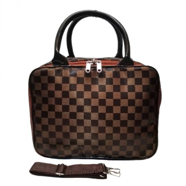 Jual CLS Tas Mini selempang kotak catur coklat Travel Kosmetik Travel ...