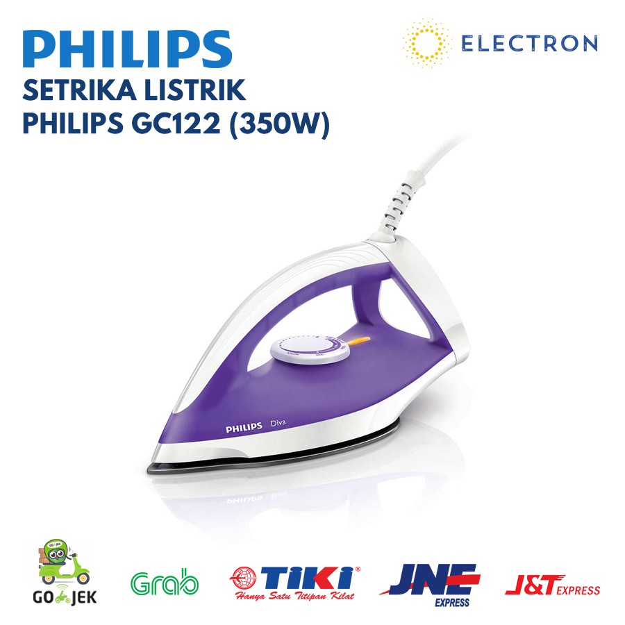 Jual Dry Iron Philips Diva GC122 350W (Setrika Listrik) | Shopee Indonesia