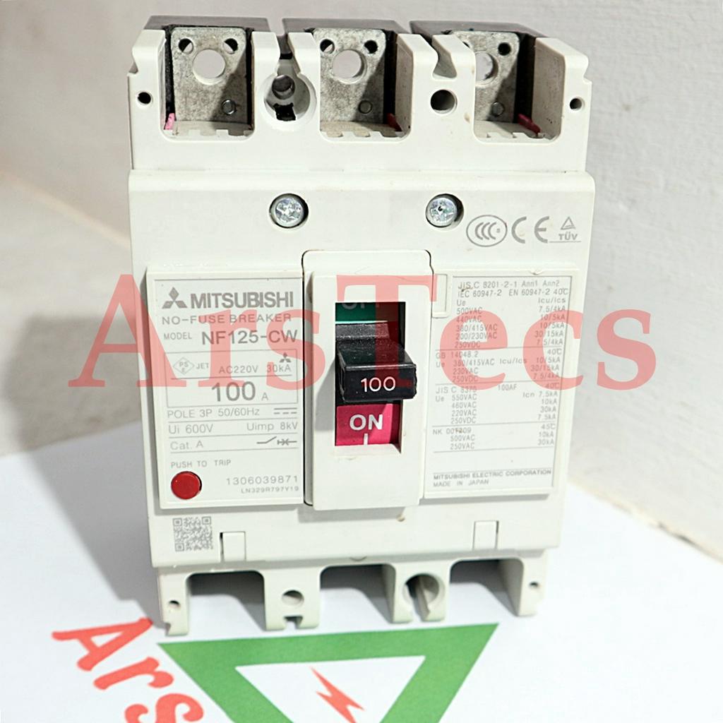 Jual MCCB No Fuse Breaker NF 125-CW 3P 3 Phase 100A Mitsubishi | Shopee Indonesia