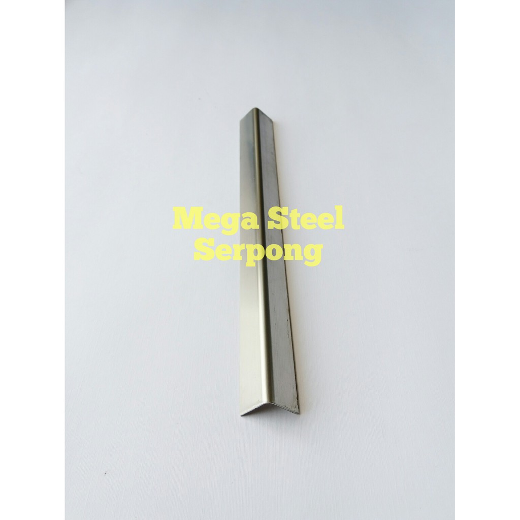Jual List lis Siku Stainless Steel Plat Siku Mirror uk 1.5 x 1.5 cm Pjg ...