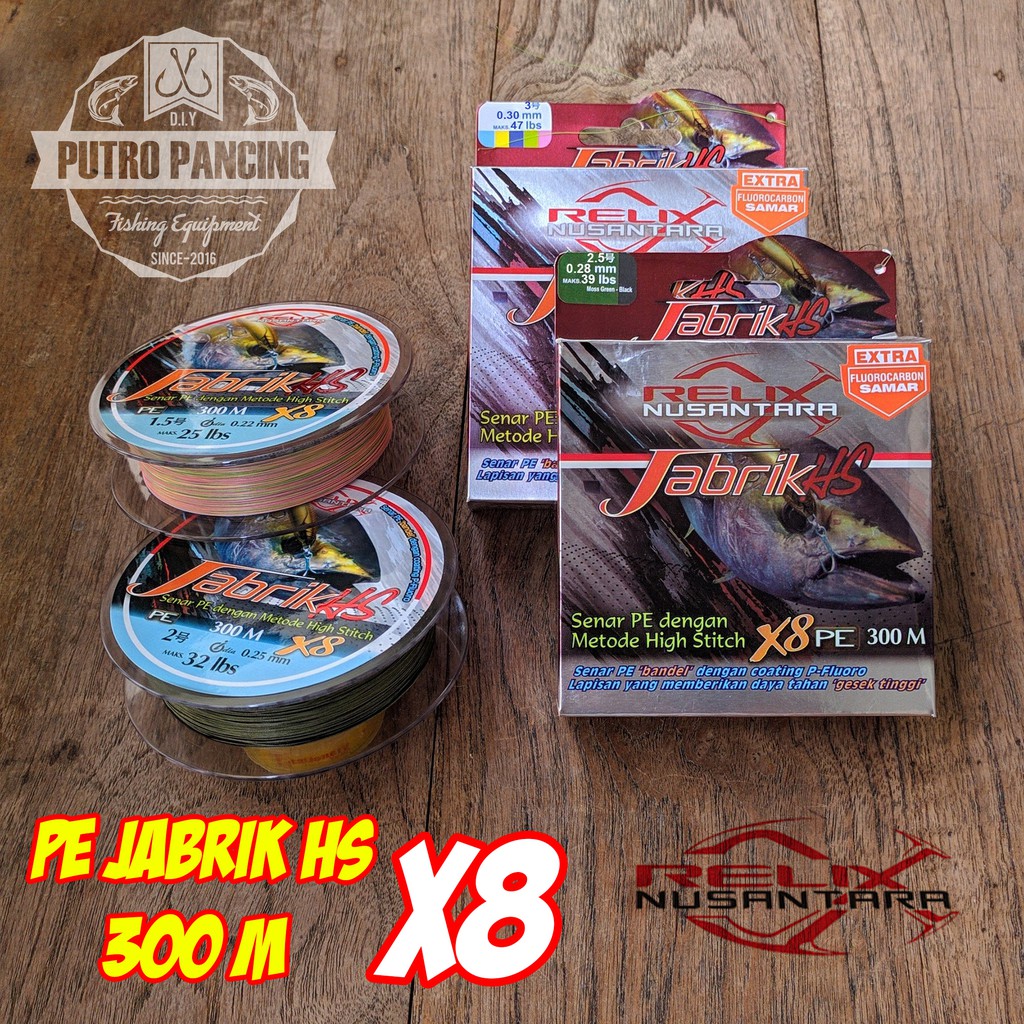 Jual PE Relix Nusantara Jabrik HS PE 2.5 / 3 Panjang 300m | Shopee ...