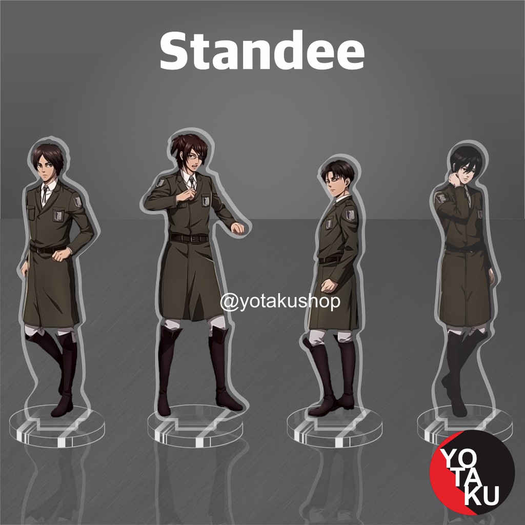 Jual Standee Besar Figure Anime Akrilik Attack on Titan Levi Eren ...