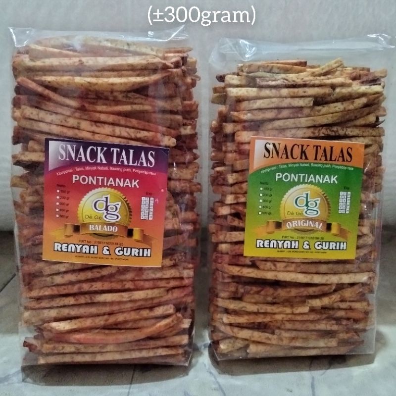 Jual Snack Talas Pontianak / Stick Talas DG / Stik Talas / Oleh oleh ...