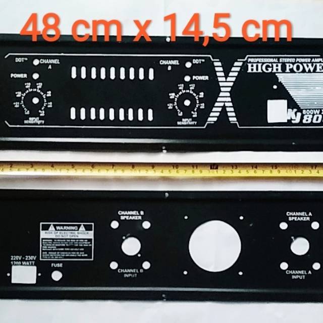 Jual Panel Depan Belakang Box power amplifier sound system besar jumbo besi audio stereo ...