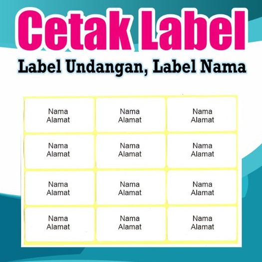 Jual Jasa Cetak Label Undangan / Nama Undangan / Stiker Label (Kode ...