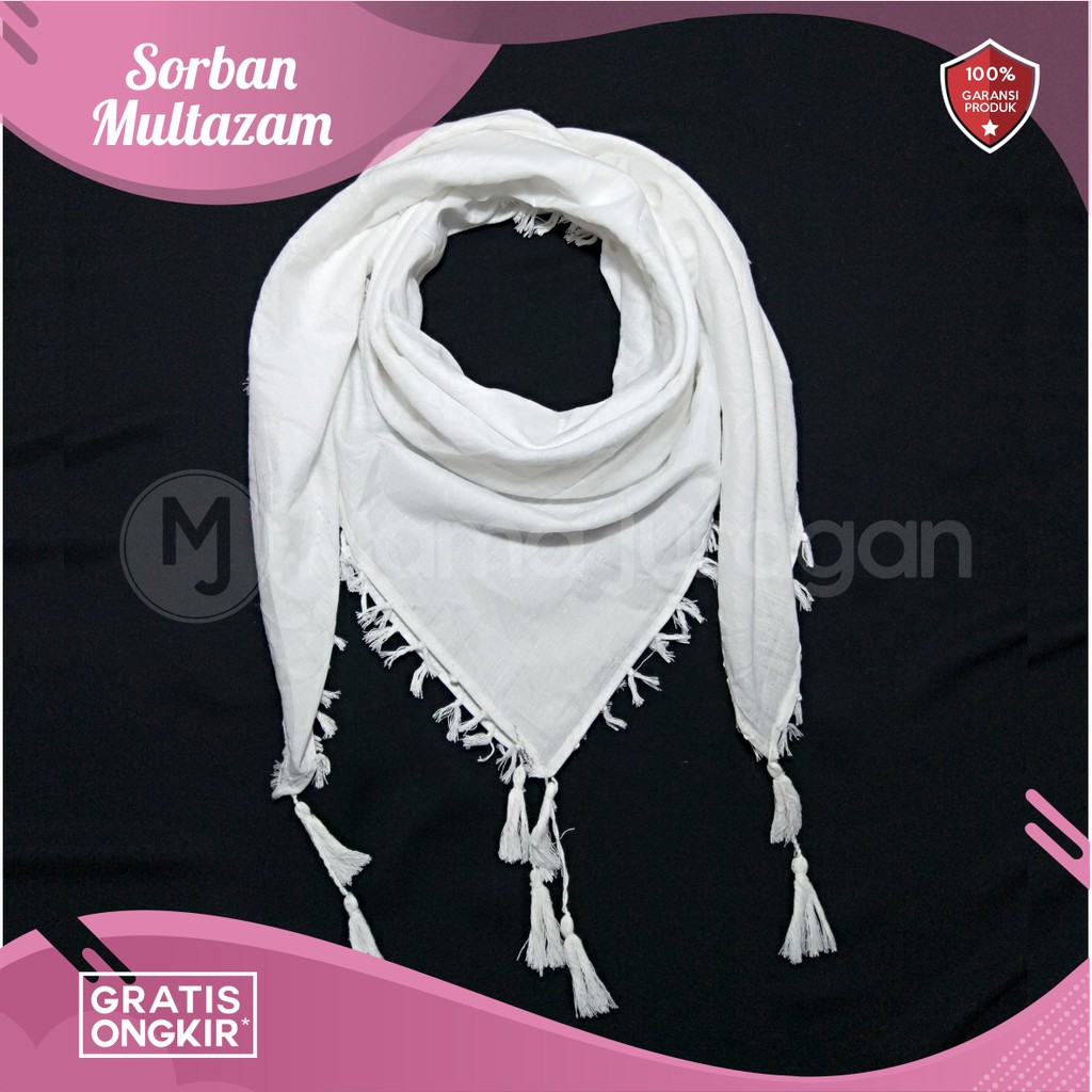 Jual Sorban Arab Sorban Putih Multazam Arafat Sorban Shemagh Almas ...