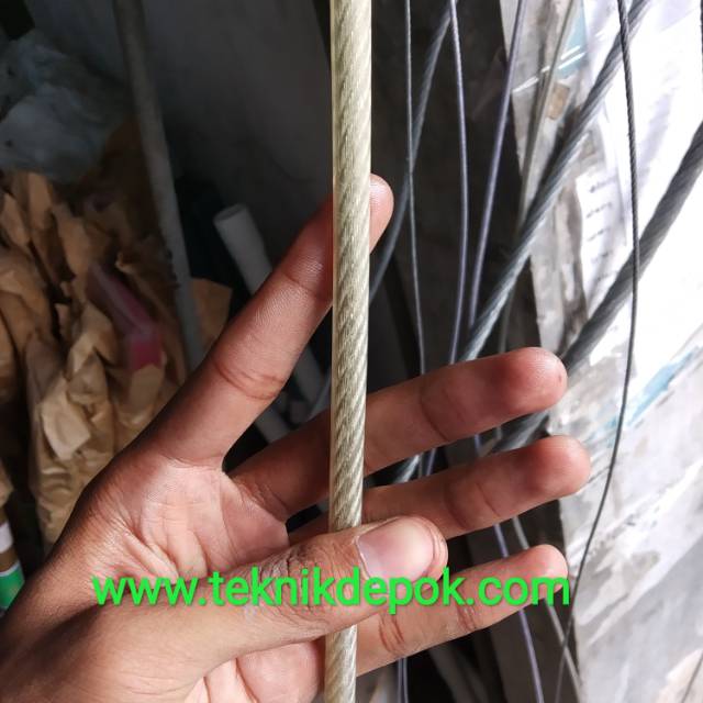 Jual Tali Sling Kawat Seling 8 mm lapis Selang Tali Besi Ulir 10 Meter ...