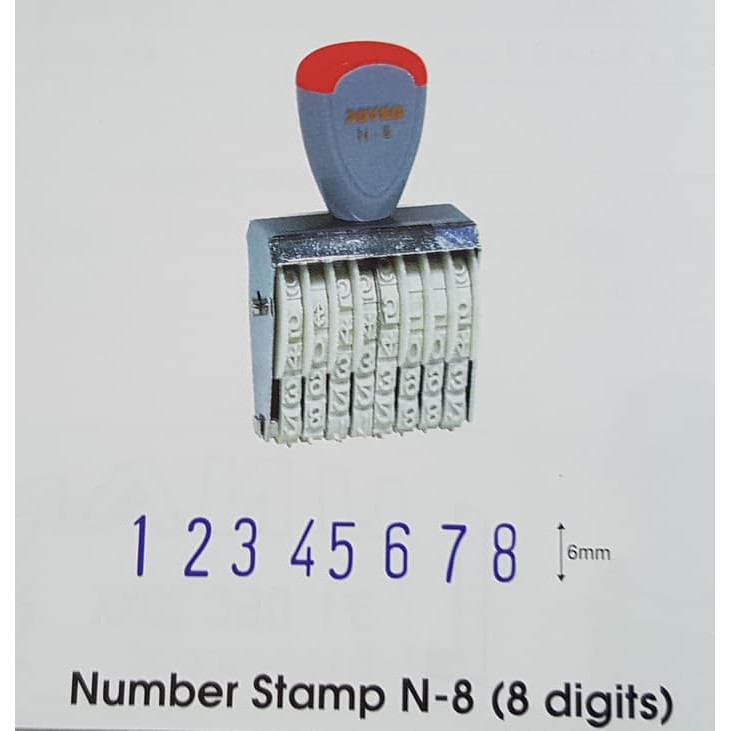 Jual Stempel Angka Nomor Number Stamp 8 Digit Joyko N-8 | Shopee Indonesia