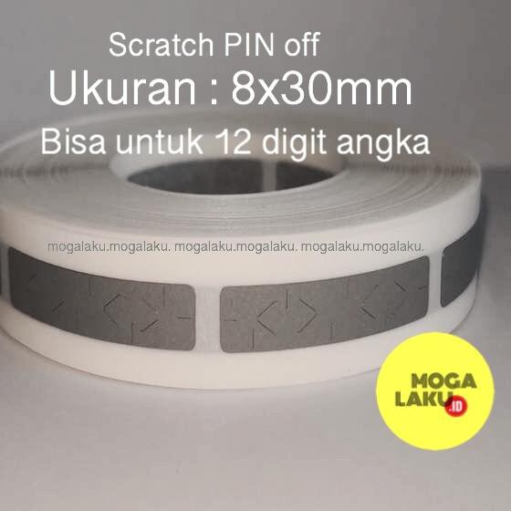 Jual Scratch off PIN label gosok pin penutup pin voucher sticker gosok ...
