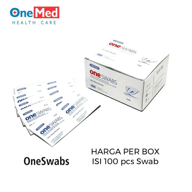 Jual Tissue Alkohol Pembersih Steril Alcohol Swabs Onemed Isi 100 Pcs ...