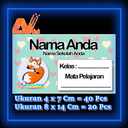 Jual Stiker animasi kartun kerbau ikan kambing ikan Karakter Lucu ...