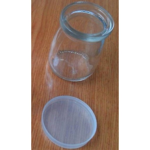Jual Penutup Plastik Bening : 100ml Botol Toples Beling Jar ( kaca ...