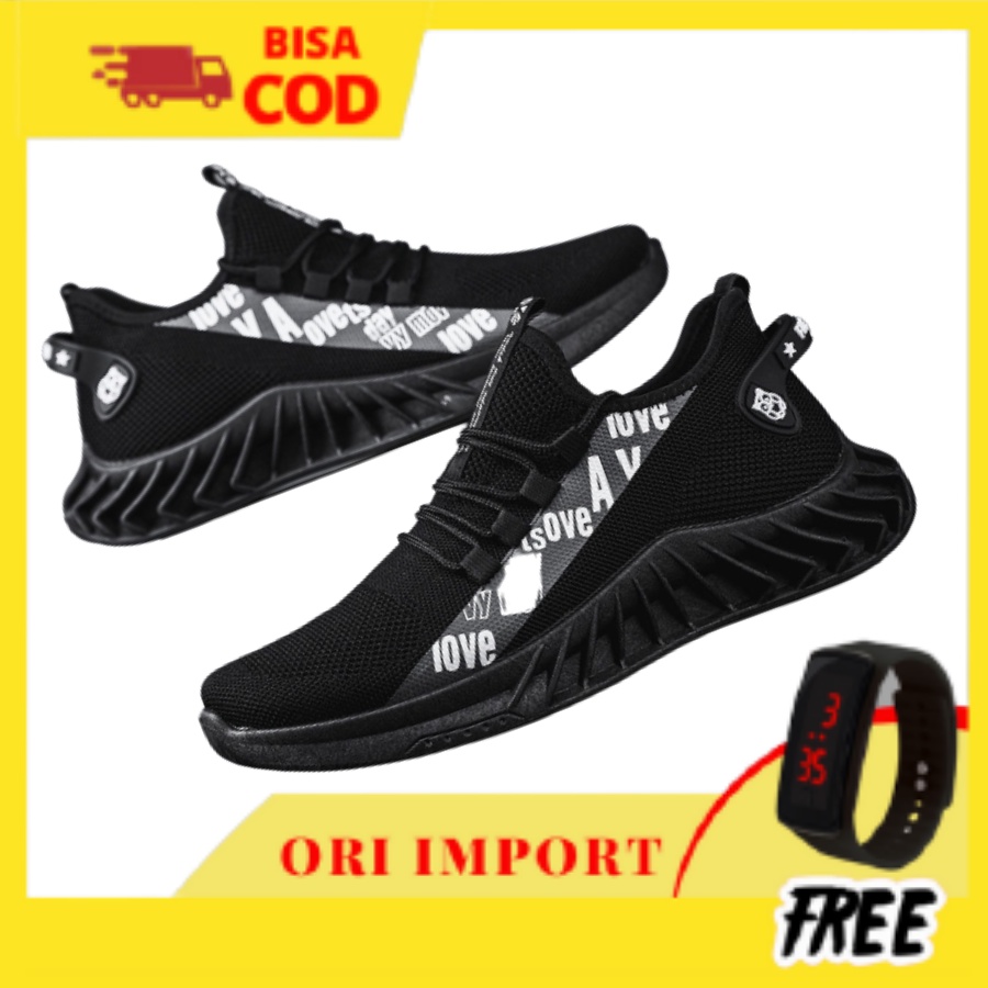 Jual Sepatu Sneakers Pria Import Olahraga Casual Sneaker Running Cowo ...