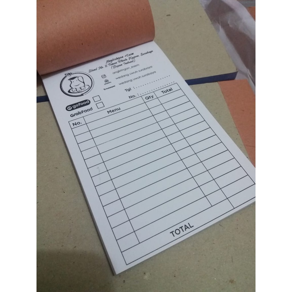 Jual Nota Toko/ Nota Laundry/ Notes Kertas HVS 75gr ukuran 1/4 F4 ...