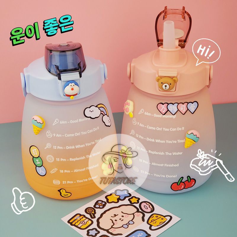 Jual Botol Minum 1300ML / 1.3L Botol Korea VIRAL Botol Anak dan Dewasa | Shopee Indonesia