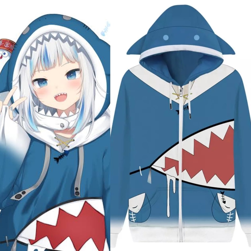 Jual (COD) PDS JAKET GAWR GURA SHARK HIU COSPLAY | Shopee Indonesia