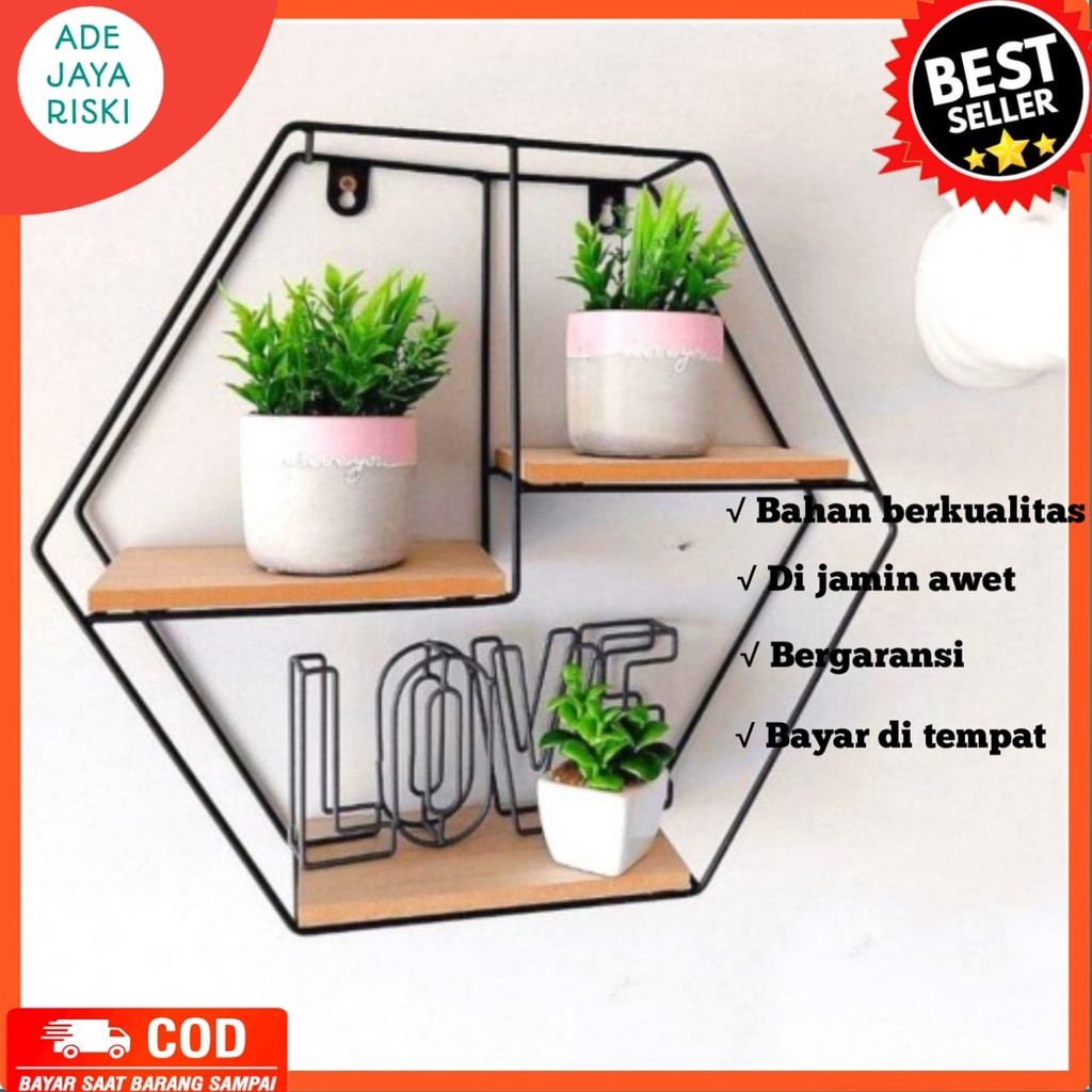 Jual Rak Dinding Kayu Minimalis Rak Dinding Gantung Aesthetic Ambalan ...