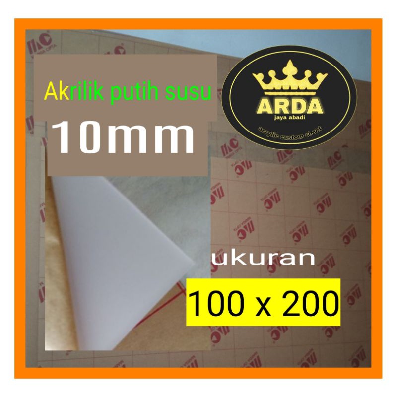 Jual Akrilik 10mm susu ukuran 100 x 200 marga cipta lembaran penuh ...