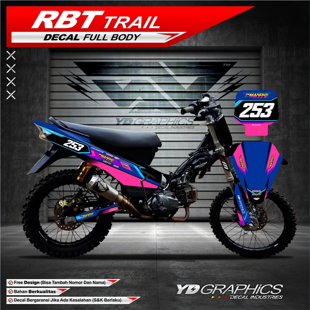 Jual Decal Sticker Motor Bebek RBT Trail Fullbody bebas request motif ...