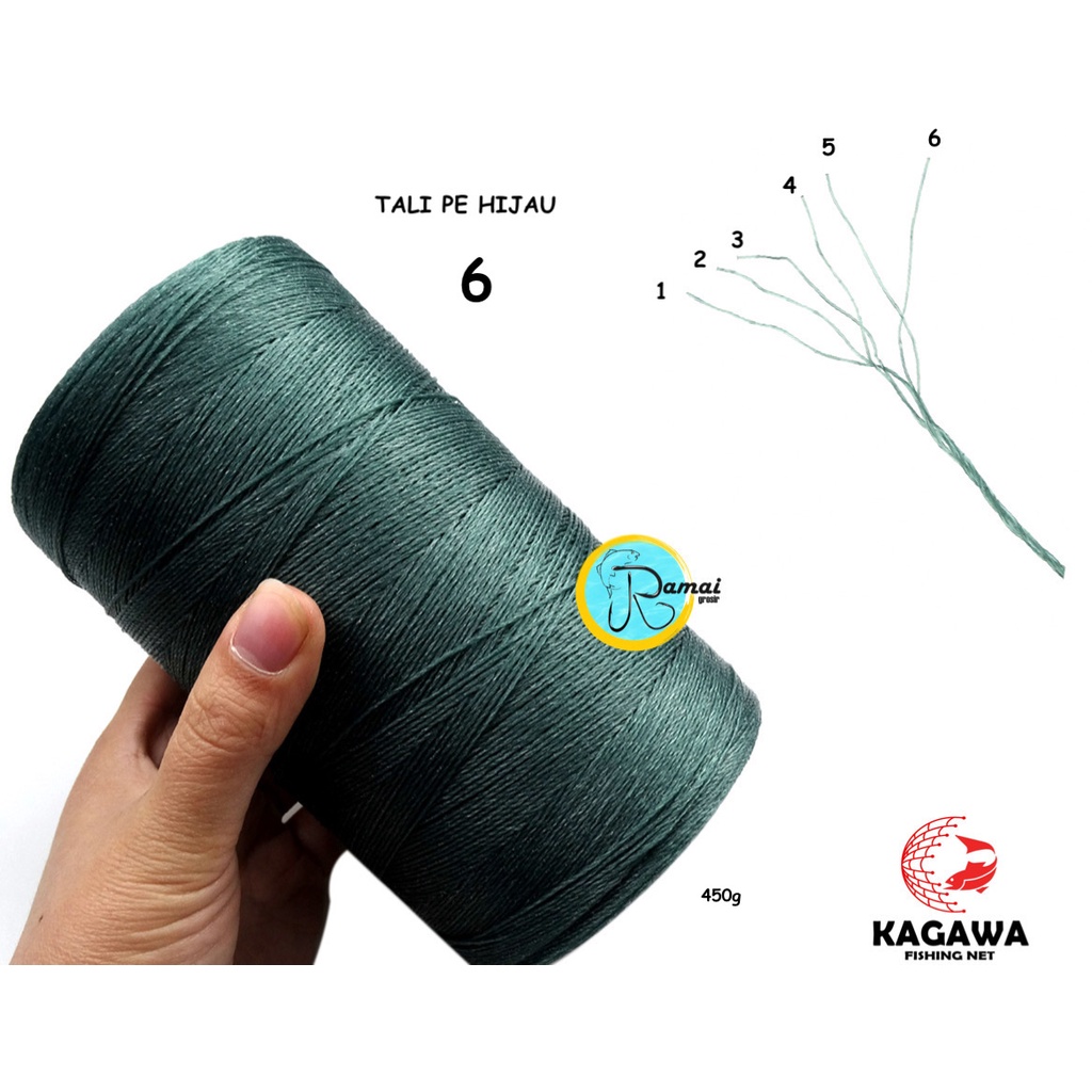 Jual TALI NILON PE UNTUK JALA /TALI TAMBANG /TALI JALA/TALI PE HIJAU ...