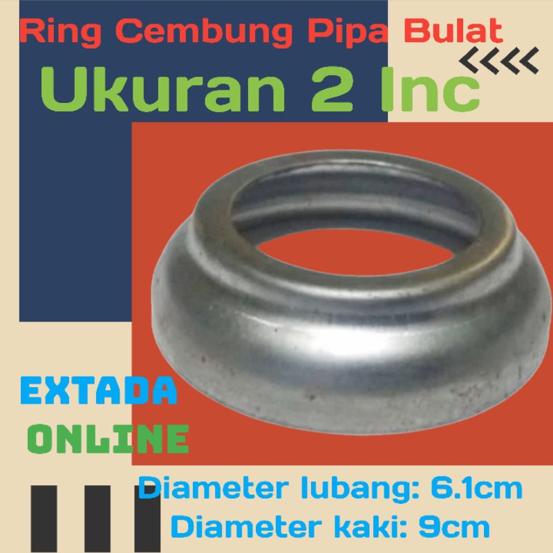 Jual Ring cembung pipa bulat 2 inc aksesoris ornamen pagar kanopi ...