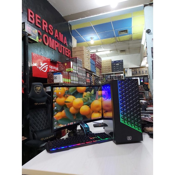 Jual PC gaming intel core i7 11700F Gen 11+ram 16g +ssd 240gb +monitor ...