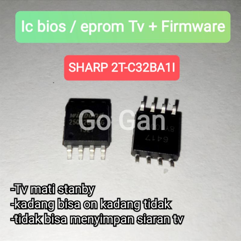 Jual FIRMWARE TV SHARP 2T-C32BA1I + IC EPROM WINBOND 25QXXX | Shopee Indonesia
