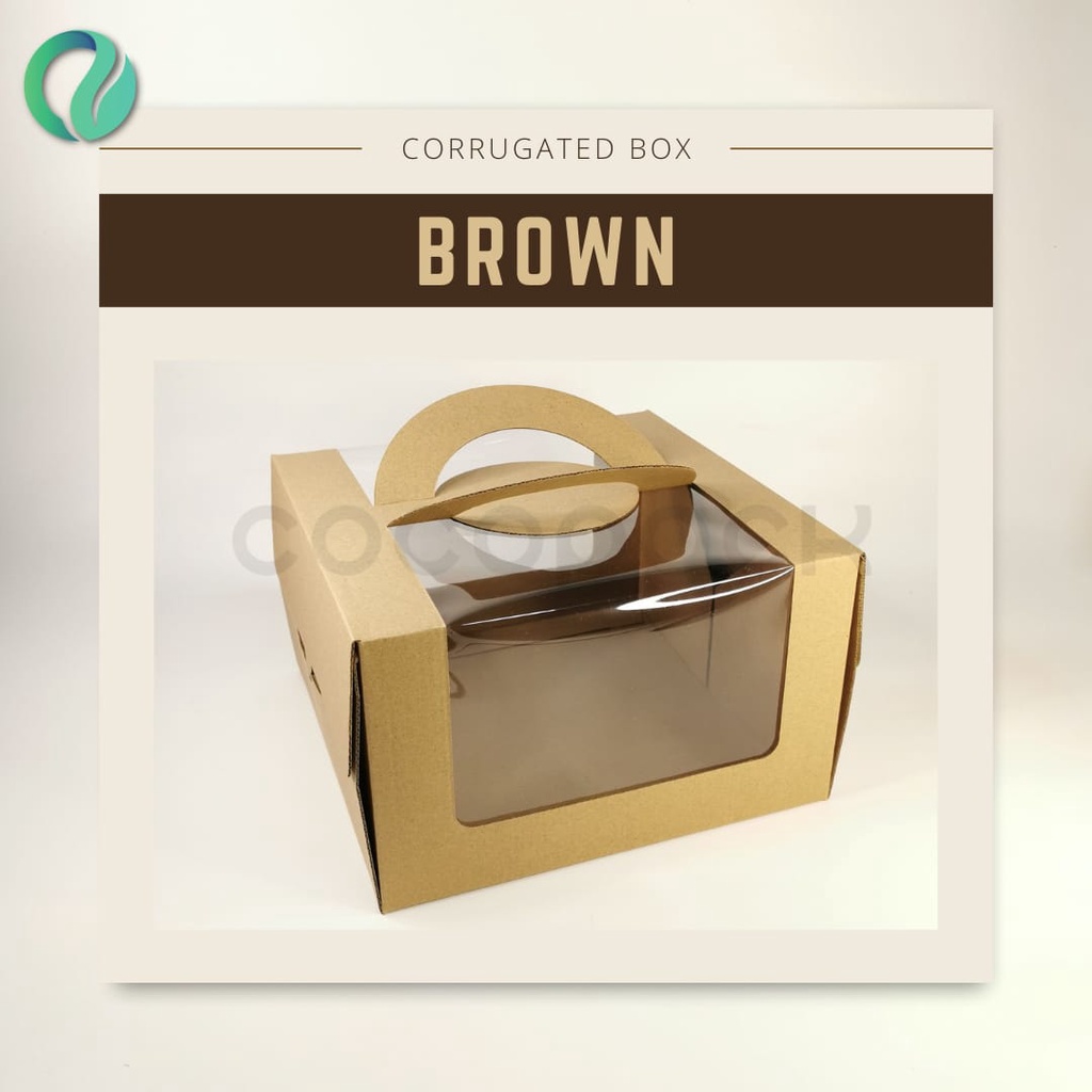 Jual Brown Cake Box 20x20x15cm | Shopee Indonesia