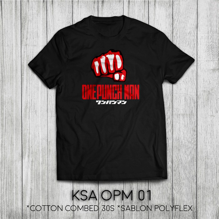 Jual Kaos Anime One Punch Man Logo KSA OPM 01 | Shopee Indonesia