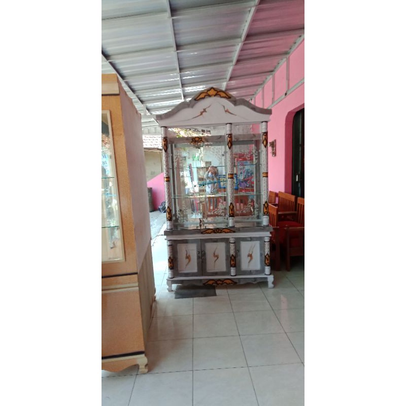 Jual Lemari Crystal 3 Pintu,Lemari hiasan Buffet hias | Shopee Indonesia