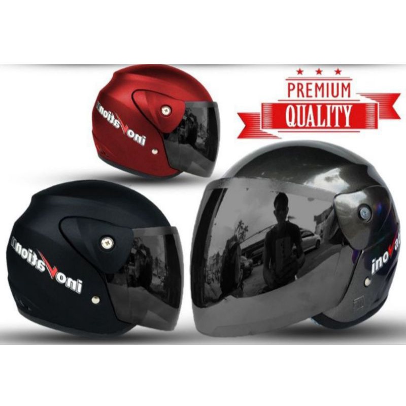 Jual HELM EVOLUTION POLOS HALF FACE MODEL GM EVO HELM HALF FACE ...