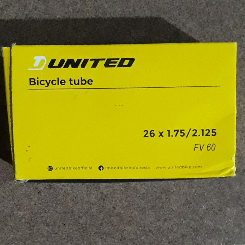 Jual Ban Dalam Sepeda 26 x 175 / 2125 United (FV pentil presta) | Shopee Indonesia