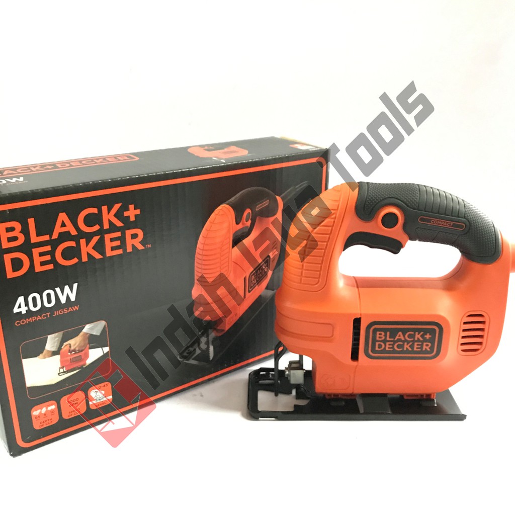 Jual Mesin Jigsaw SINGLE Speed BLACK + DECKER KS501 Compact Jig saw 400 ...