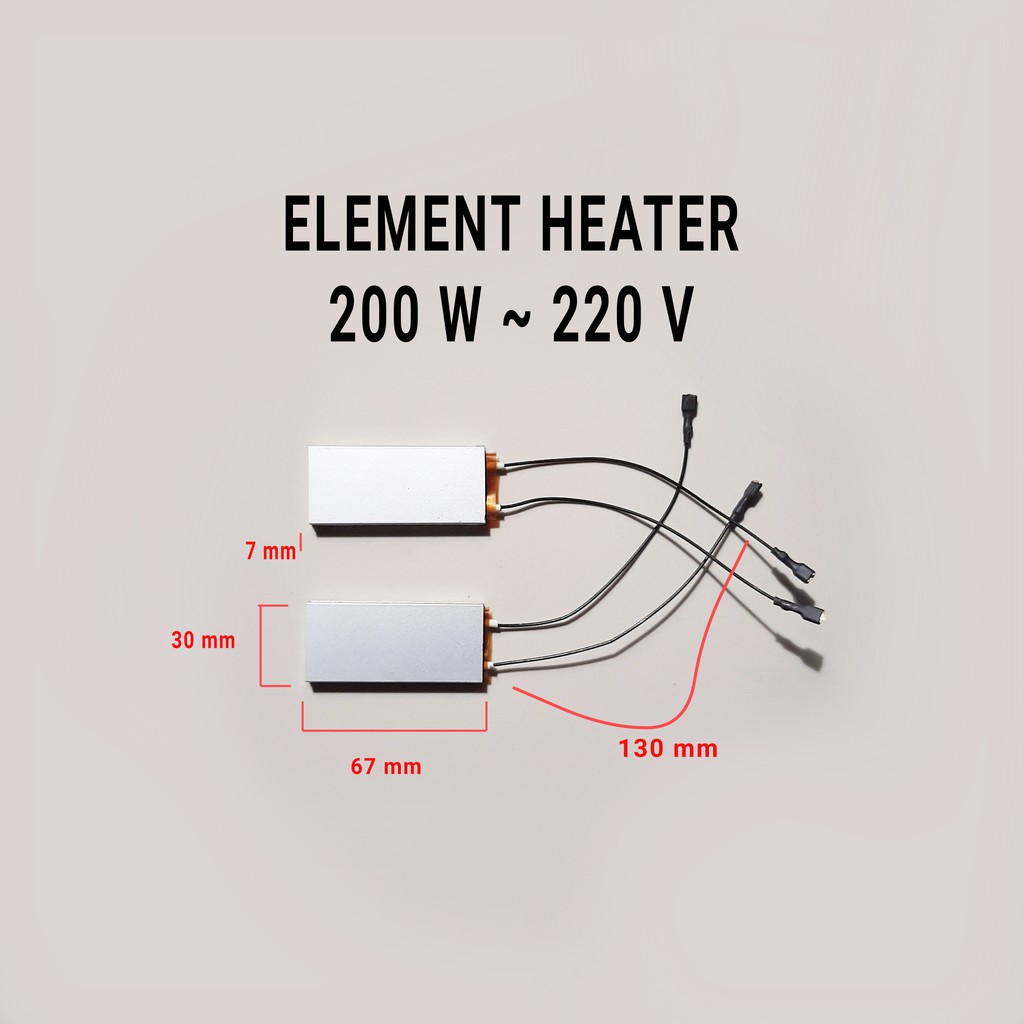 Jual Element pemanas mesin emboss hot print 200w 67x30x7mm | Shopee ...