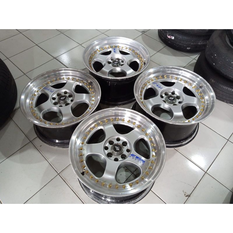 Jual velg Bekas Racing work meister Ring 17 lebar 8,5/9,5 ET 25/30 pcd 4x100 4x114,3 | Shopee ...