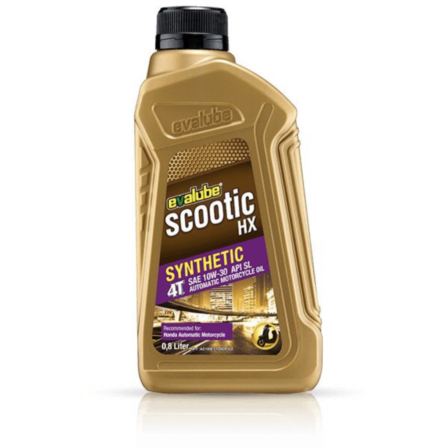Jual Oli Motor Matic Evalube Scootic HX SAE 10w-30 Full Synthetic 800ml ...