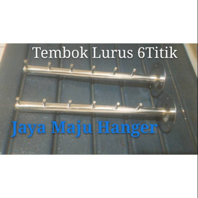 Jual Hanger Suling Tembok LURUS 6titik / Hanger Suling 6titik Tembok ...