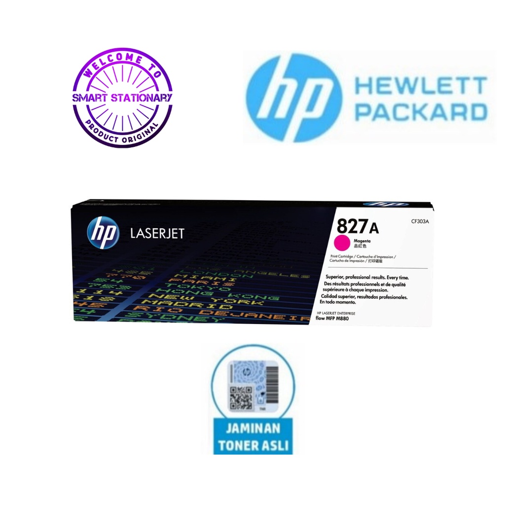 Jual HP 827A Magenta Original LaserJet Toner Ink Cartridge (CF303A ...